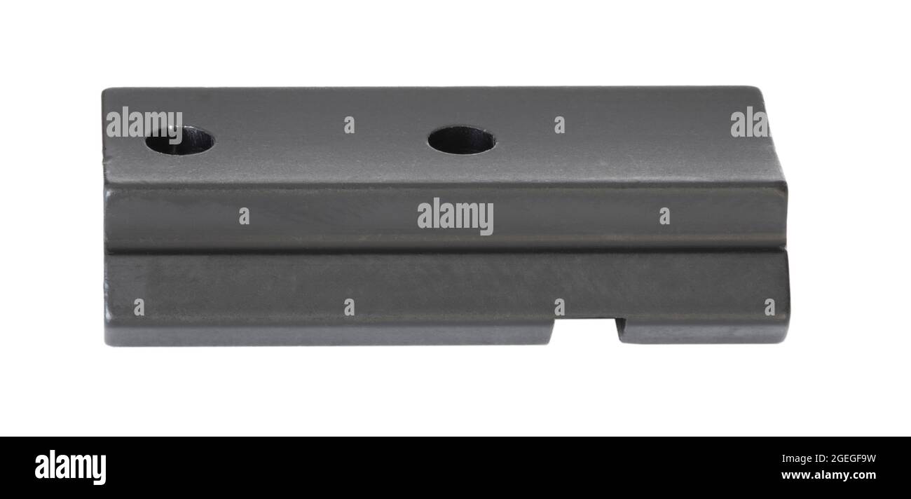 Smooth bottom of the base that is used to attach a scope to a rifle ...