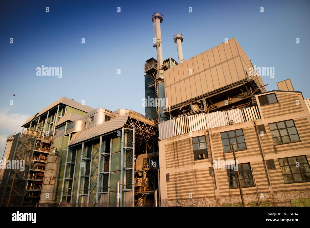 Industrial structure to burn waste of urban production Stock Photo - Alamy