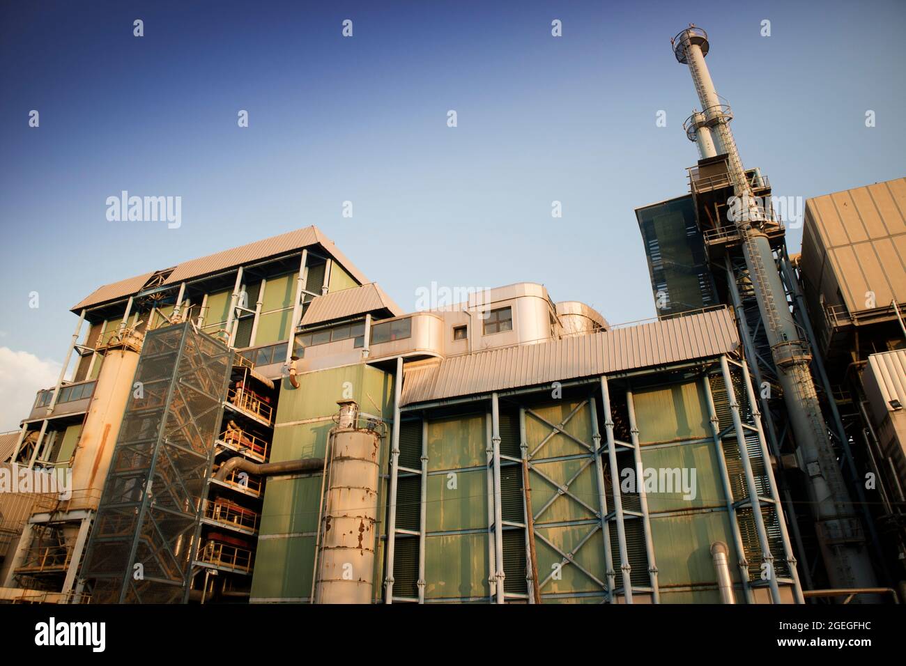 Industrial structure to burn waste of urban production Stock Photo - Alamy