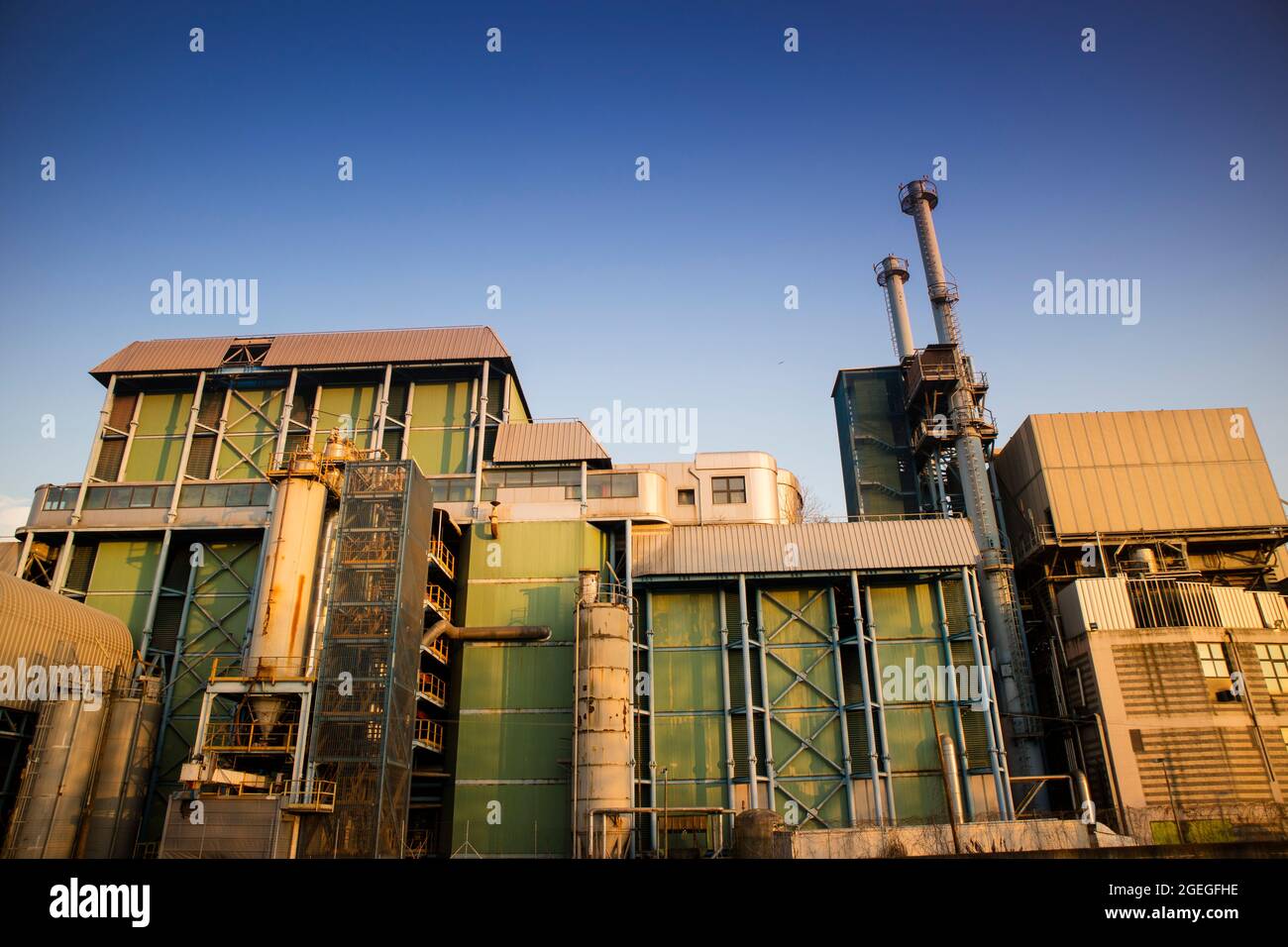 Industrial structure to burn waste of urban production Stock Photo - Alamy