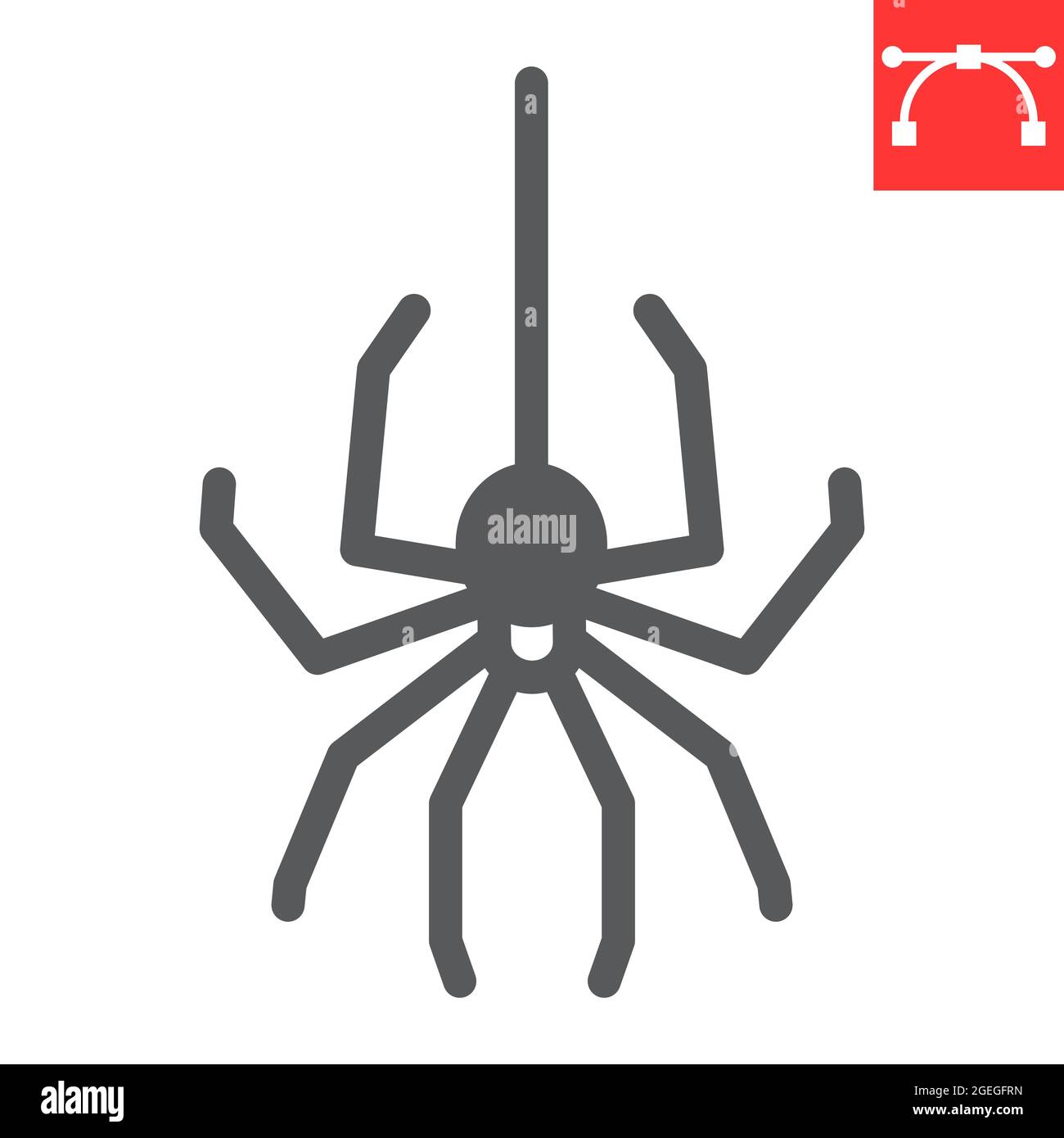 Spider glyph icon, arachnid and halloween, spider vector icon, vector ...