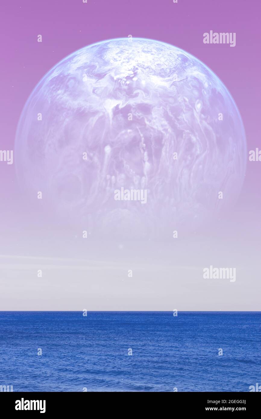 Pink And Blue Planets