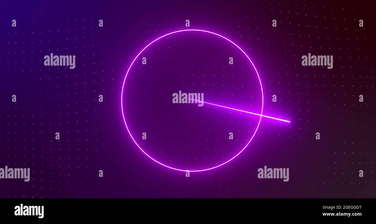 Image of rotating red and pink neon shapes with pink and red laser ...