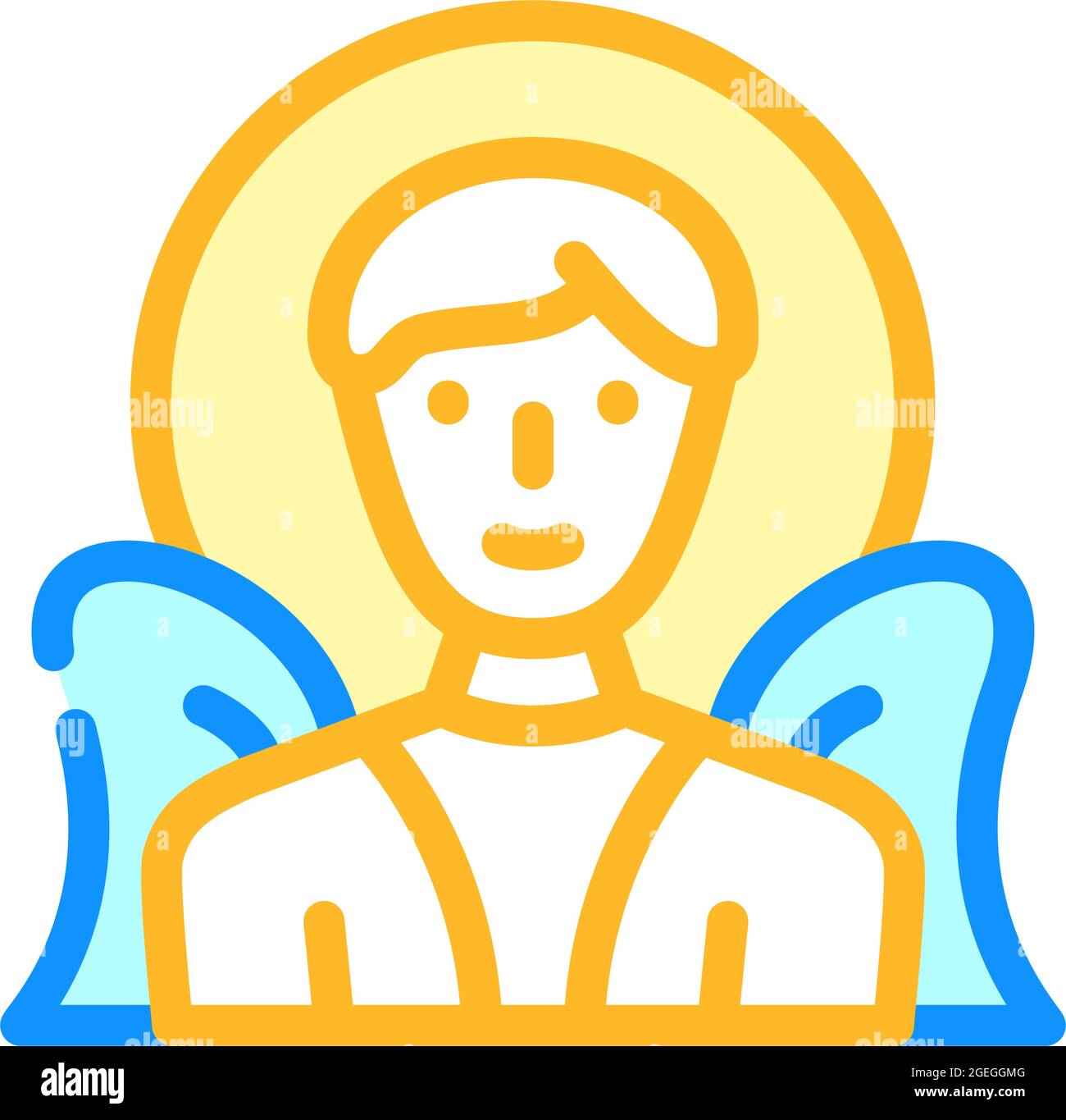 angel fantasy character color icon vector illustration Stock Vector ...