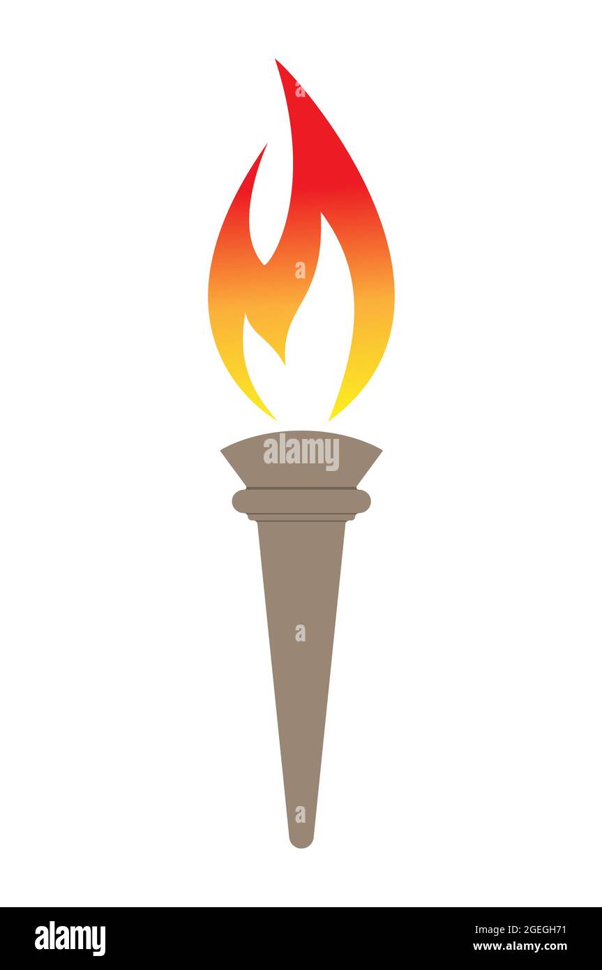 Colored torch icon. Vector image for logos, websites, applications and ...