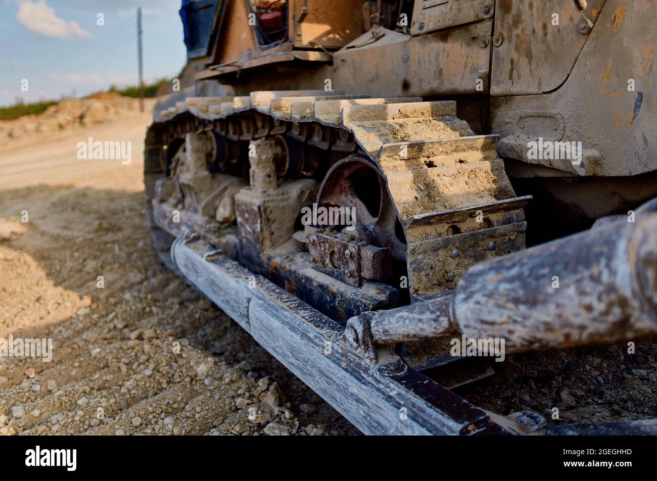 excavator work construction geology machine transportation Stock Photo ...
