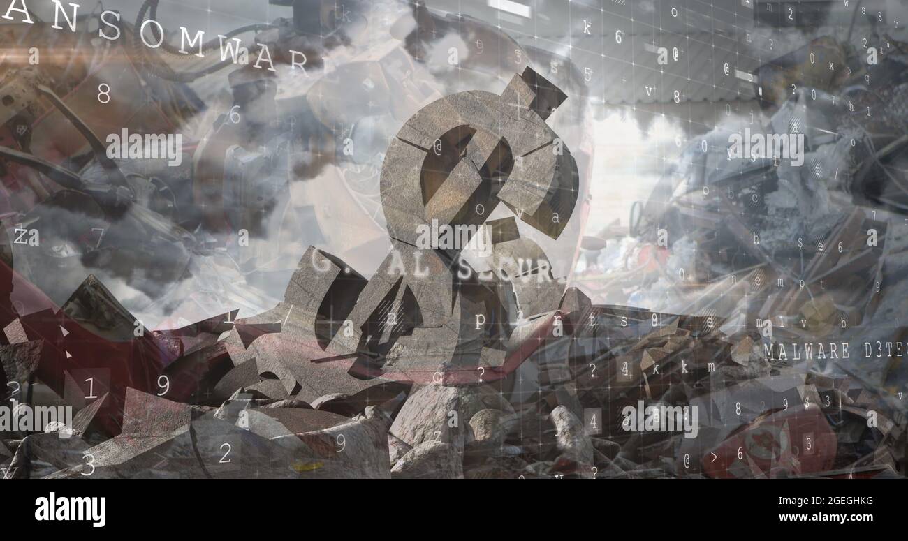 Cyber security data processing against broken American dollar currency ...