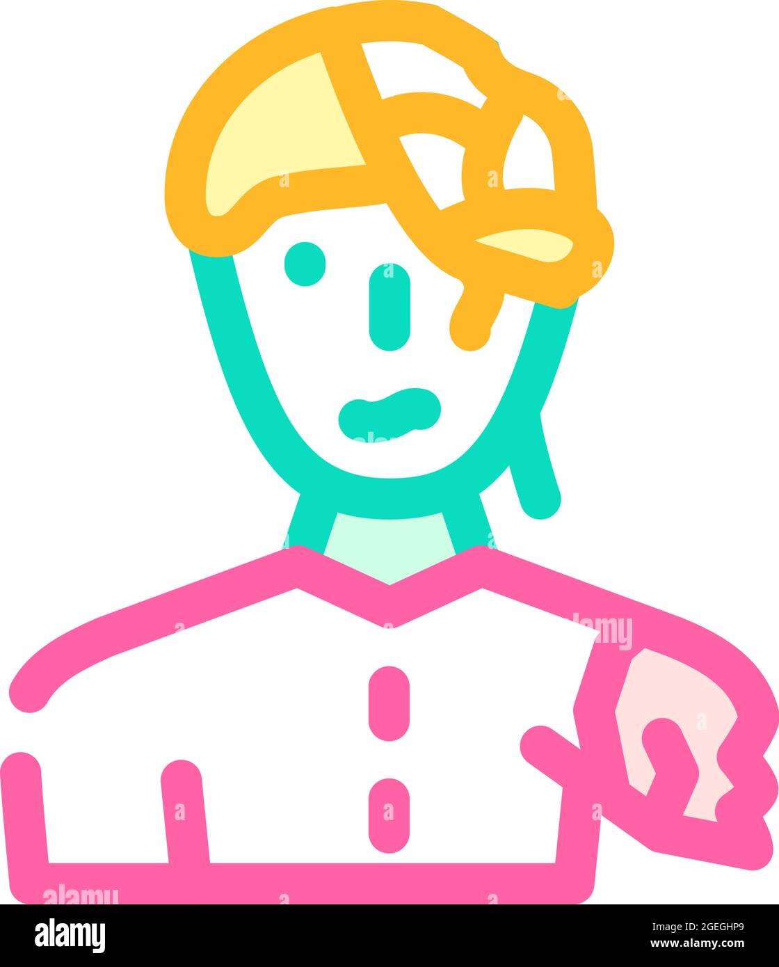 zombie fantasy character color icon vector illustration Stock Vector ...