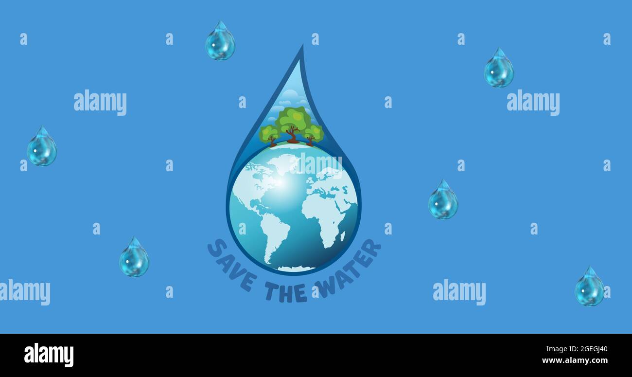 Water droplet world map hi-res stock photography and images - Alamy