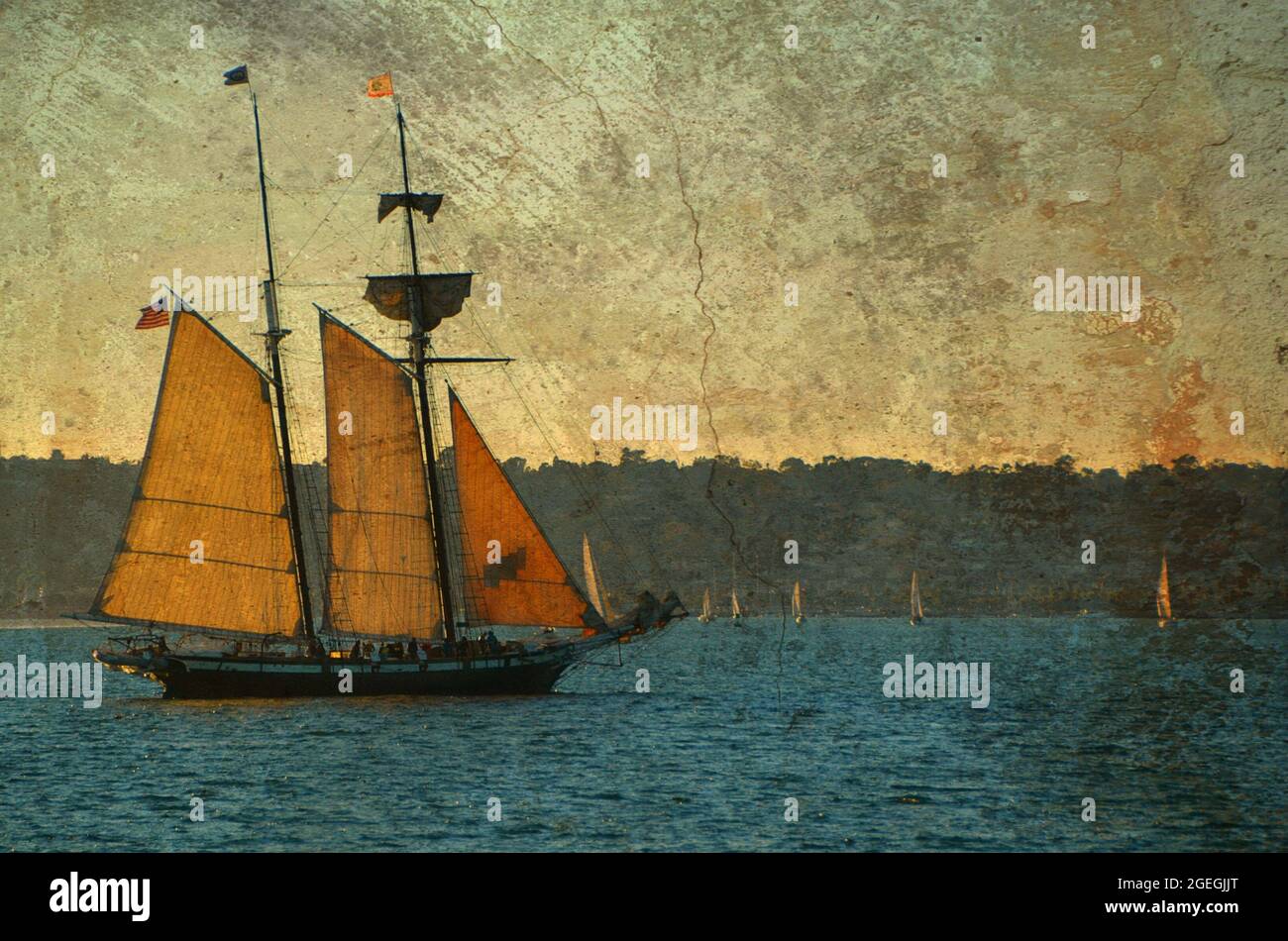 Vintage photo of the HMS Surprise a replica of the 18th century Royal ...
