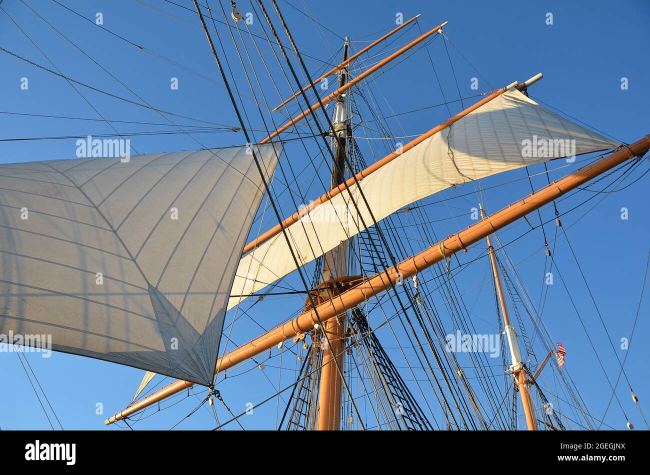 Sails view of Star of India the world's oldest active sailing ship a ...