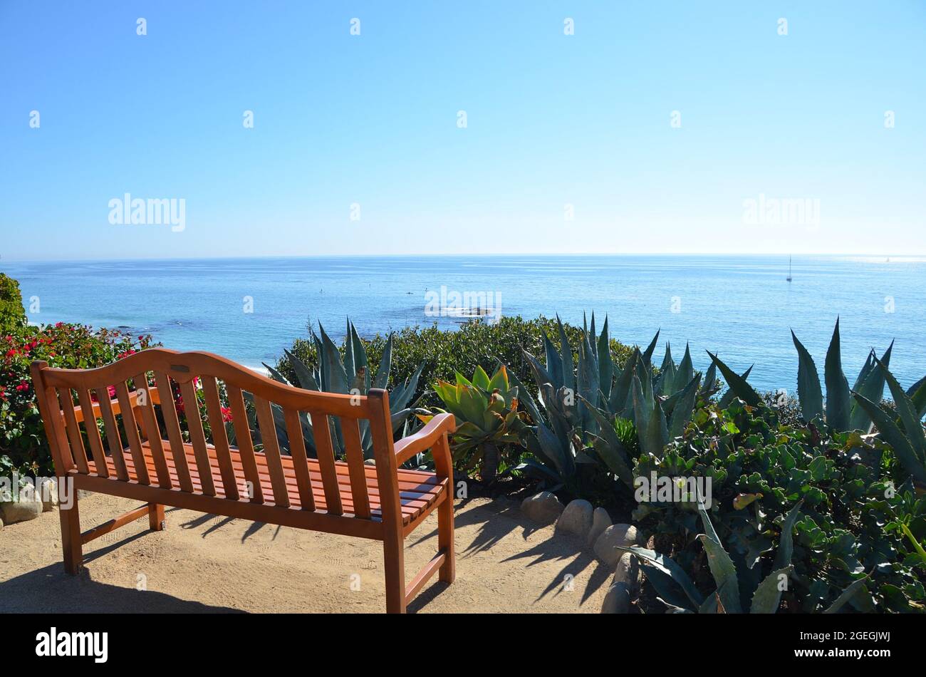 Scenic tropical landscape with sandy beaches overlooking the Pacific ...