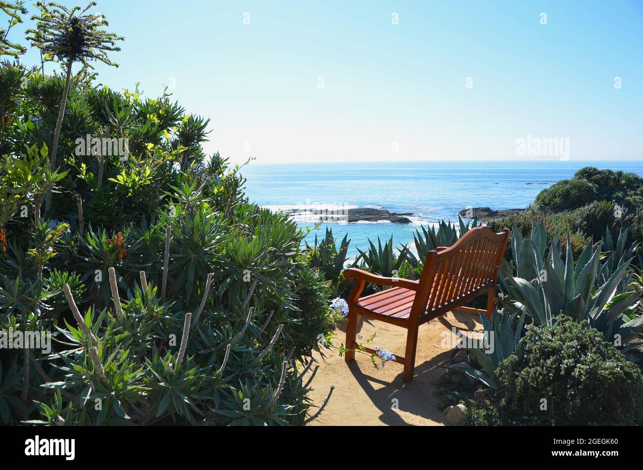 Scenic tropical landscape with sandy beaches overlooking the Pacific ...