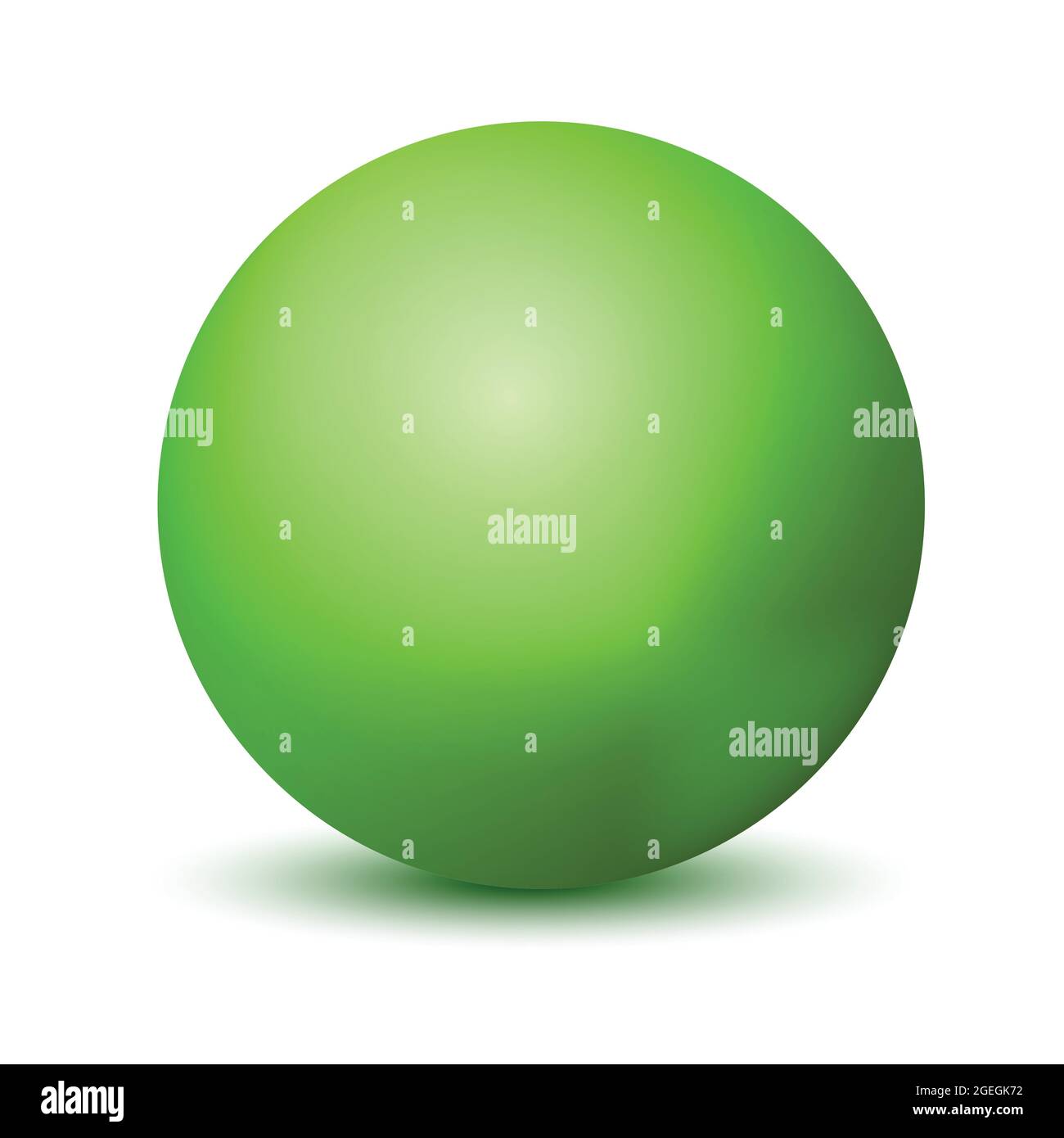 Glass green ball or precious pearl. Glossy realistic ball, 3D abstract ...