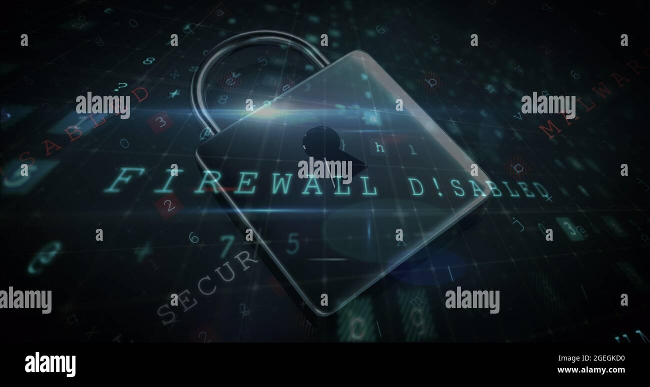 Breaking through the cyber security lock 4k Stock Photo - Alamy