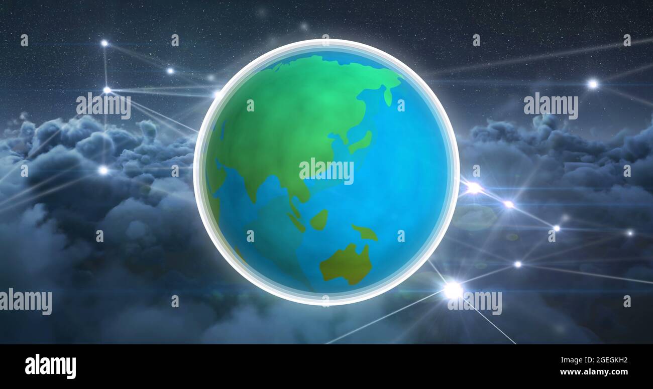 Connecting the world through technology 4k Stock Photo - Alamy