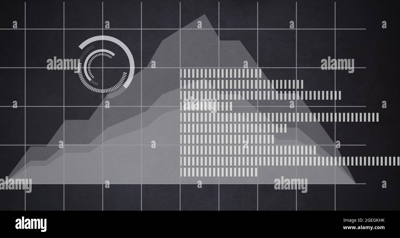 Financial trend in a stacked area chart 4k Stock Photo - Alamy