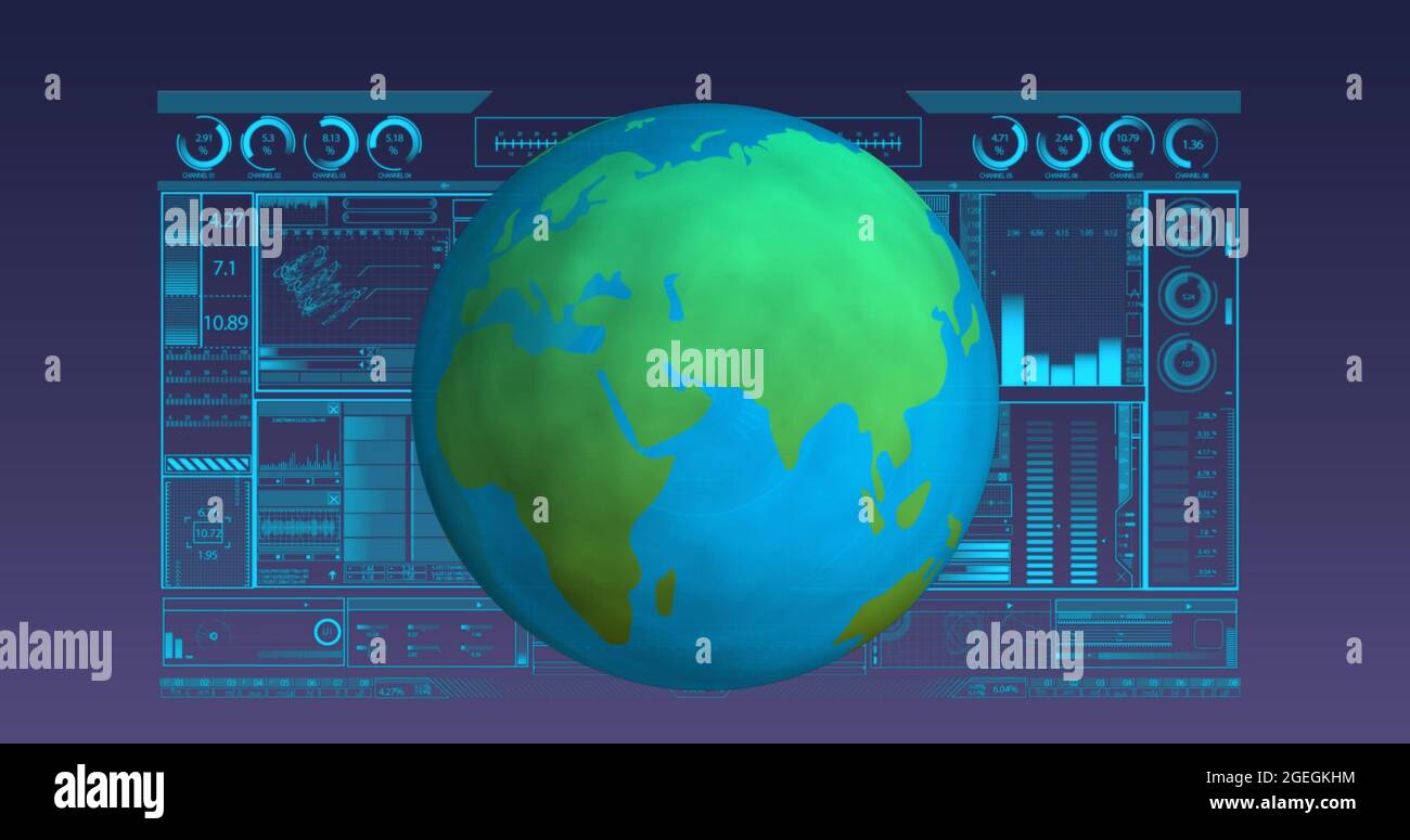 A digital composite of the future of digital technology around the ...