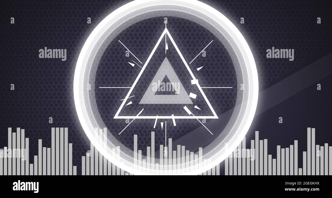 Techno triangle digital media 4k Stock Photo - Alamy