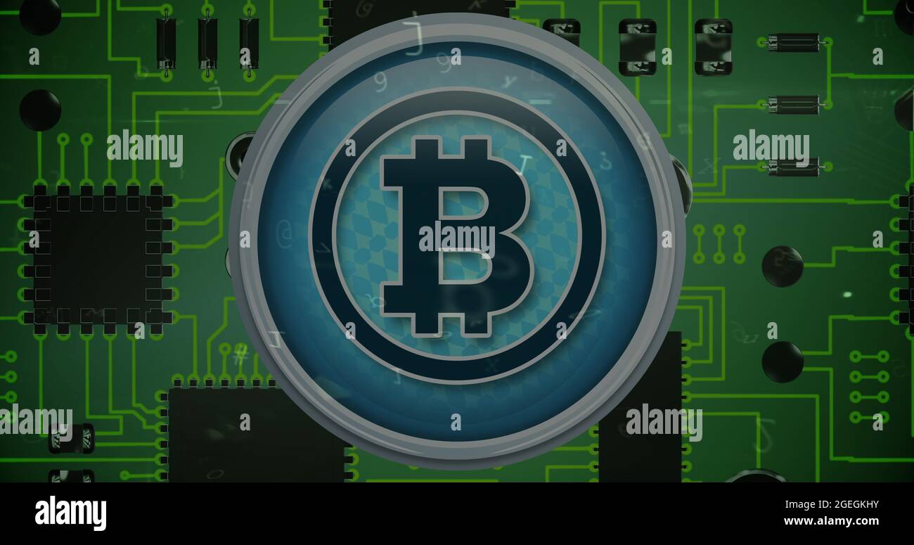 Bitcoin security through the digital lock 4k Stock Photo - Alamy