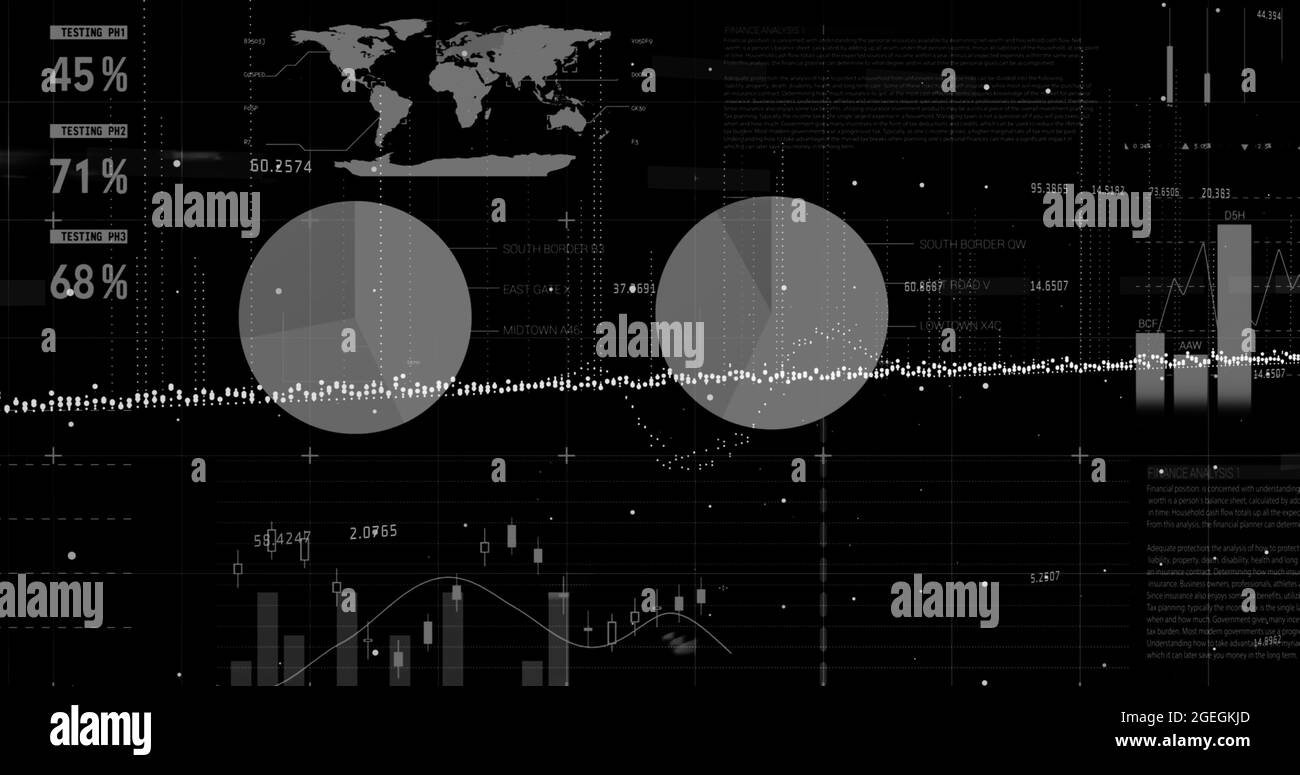 Stock market data and statistical data processing against black ...