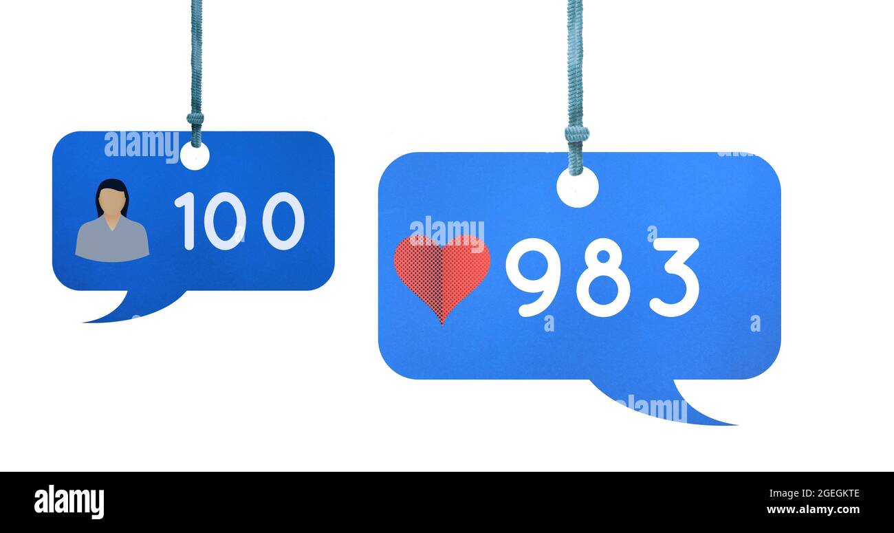 Profile like heart icons Cut Out Stock Images & Pictures - Alamy