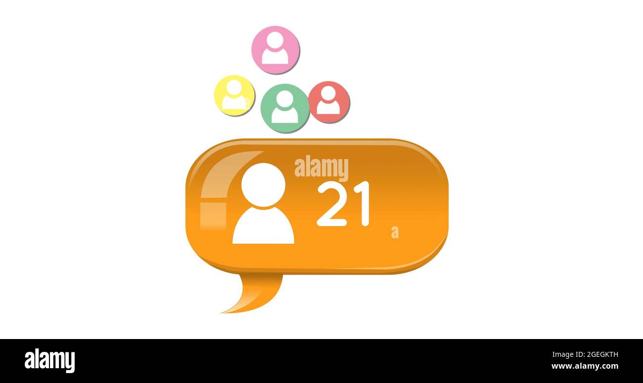 Profile icons and numbers 4k Stock Photo - Alamy