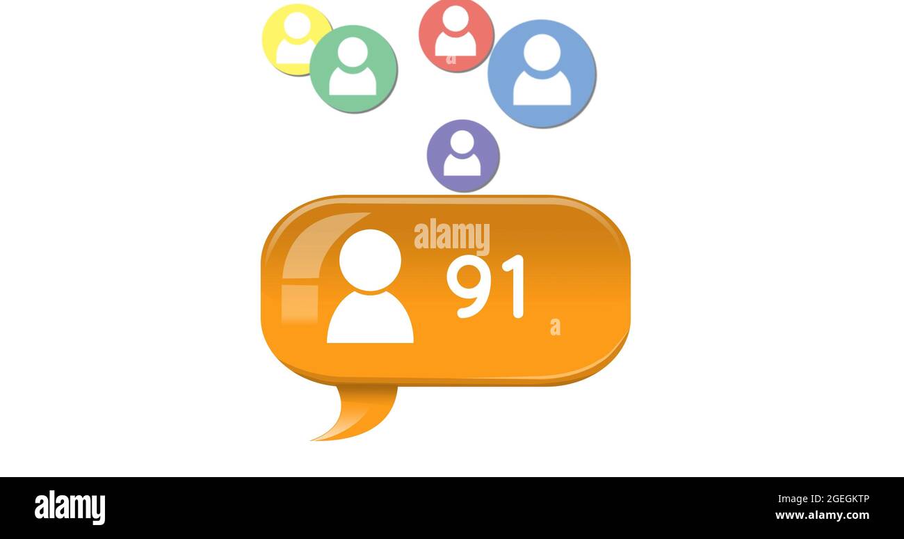 Profile icons and numbers 4k Stock Photo - Alamy