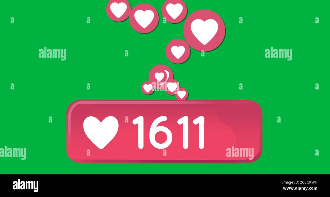 Heart icon and numbers 4k Stock Photo - Alamy