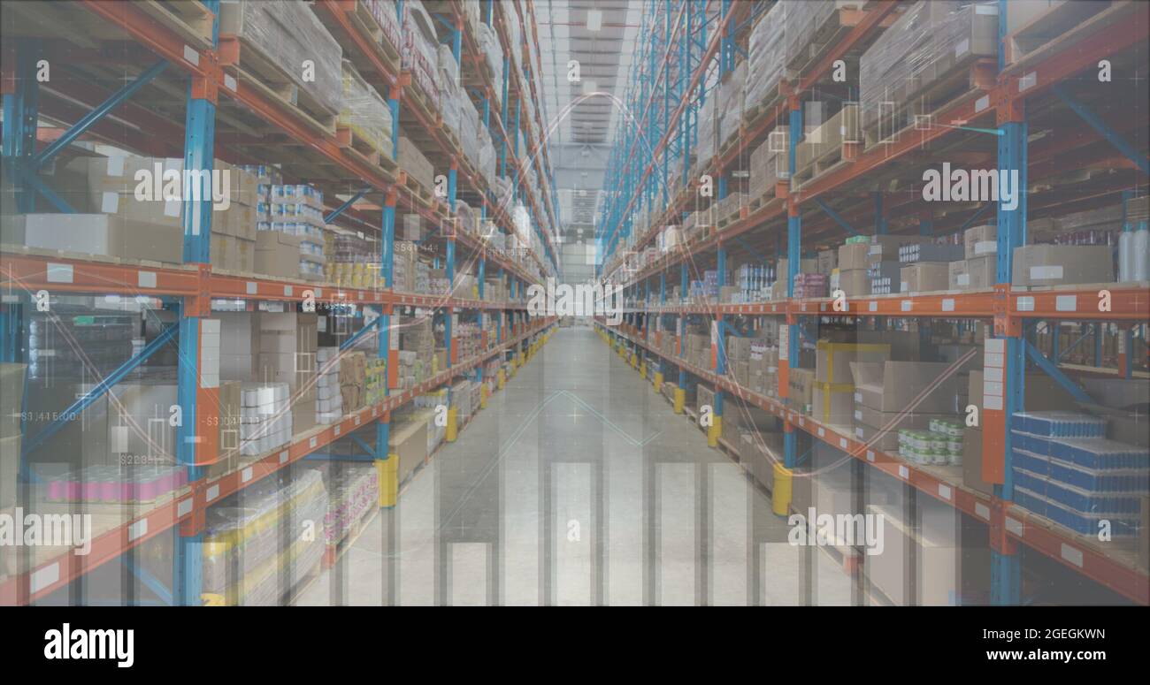Graphs and warehouse 4k Stock Photo - Alamy