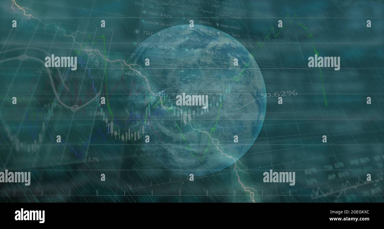 Spinning globe map hi-res stock photography and images - Alamy