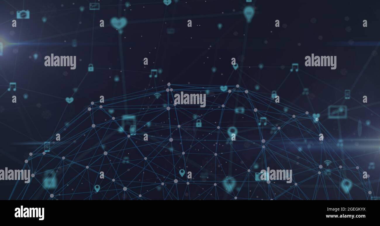 Image globe network connections hi-res stock photography and images - Alamy