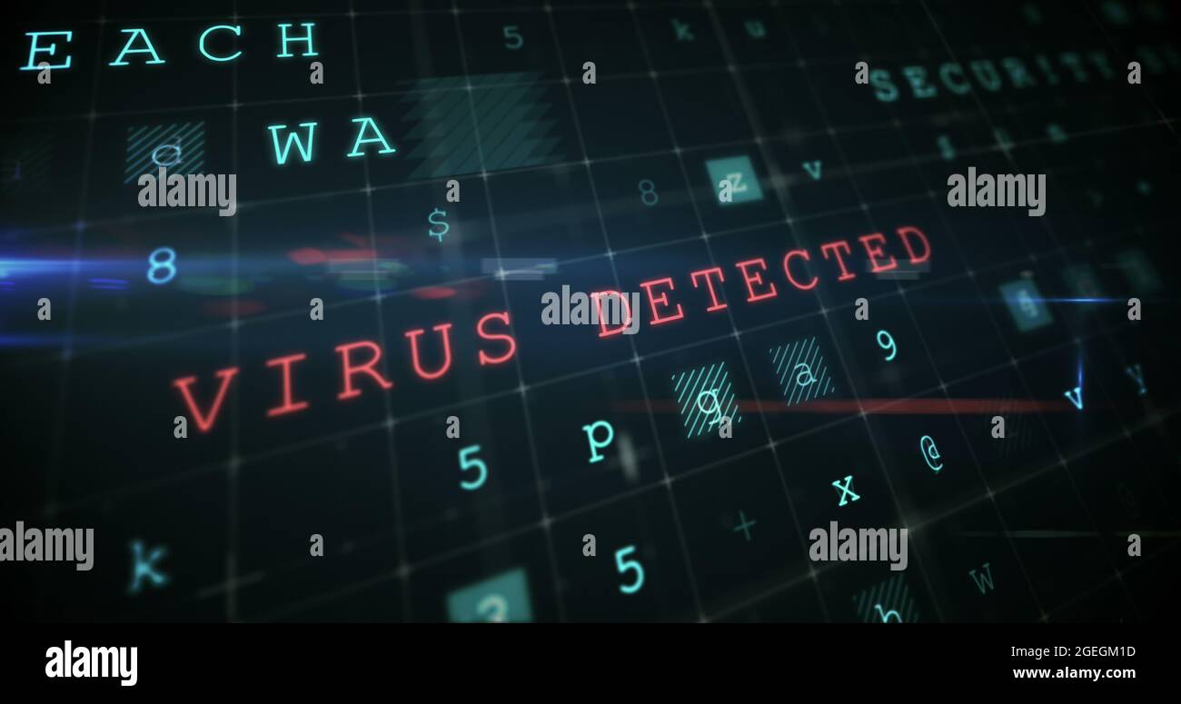 QR code scanner with neon elements against cyber security data ...