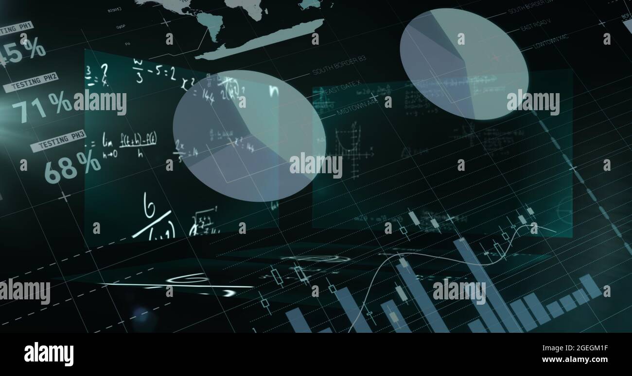 Image of data processing and graphs Stock Photo - Alamy