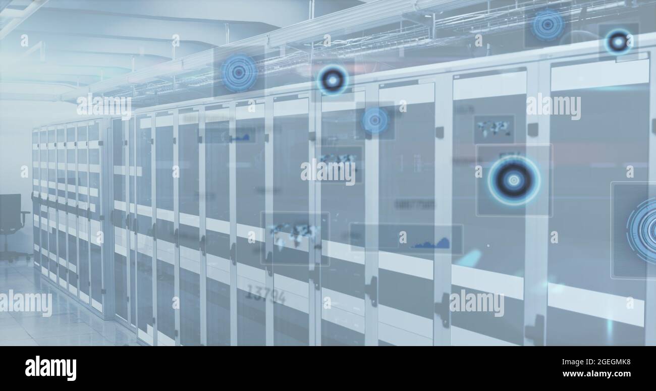 Multiple changing numbers and round scanners against empty computer ... Multiple changing numbers and round scanners against empty computer ...