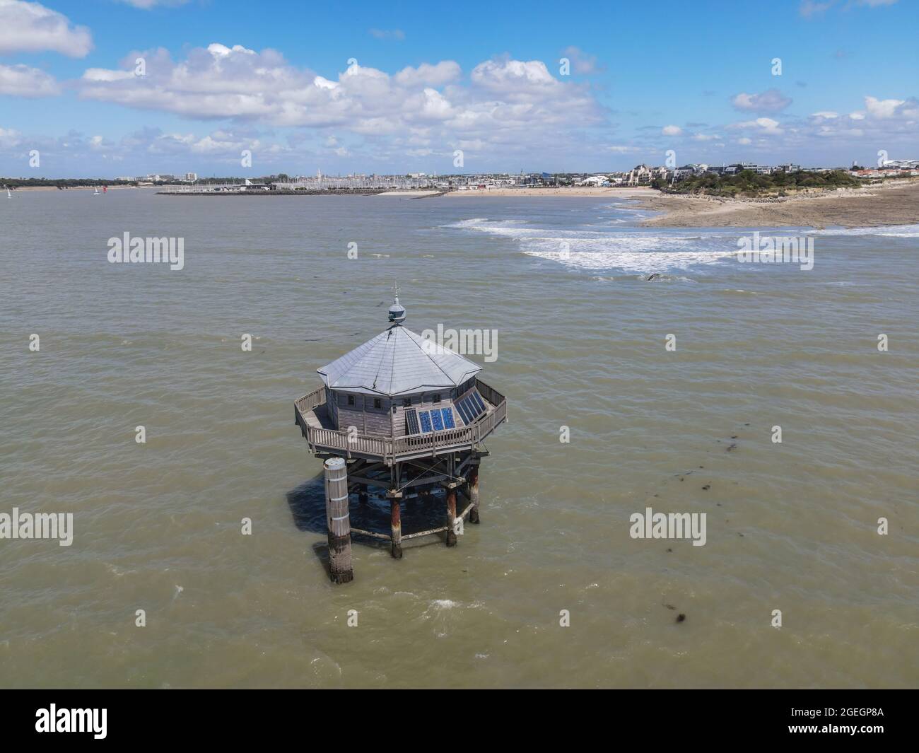 La Rochelle (central western France): aerial view of the Lighthouse at ...