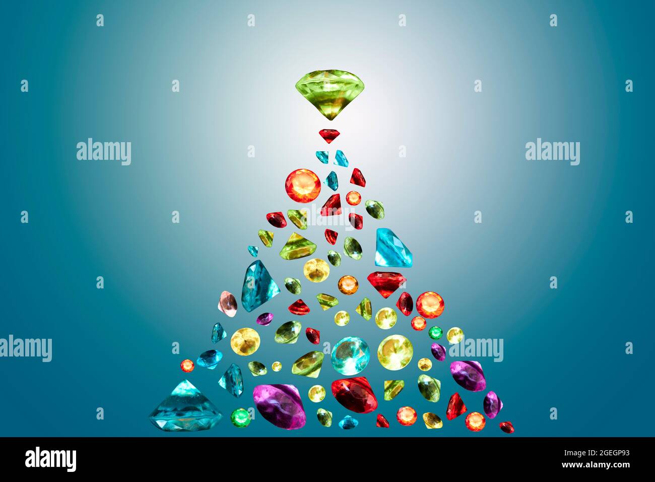 Christmas tree formed out of shiny gem stones Stock Photo - Alamy