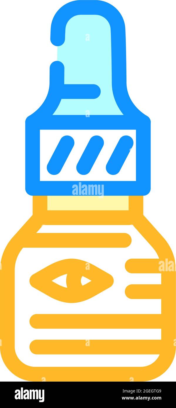 eye drops ophthalmology color icon vector illustration Stock Vector ...