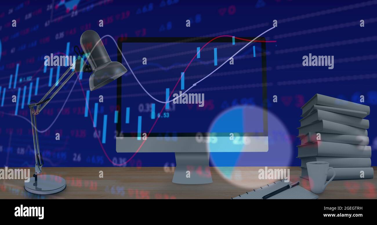 Financial data processing against computer and office equipment on ...