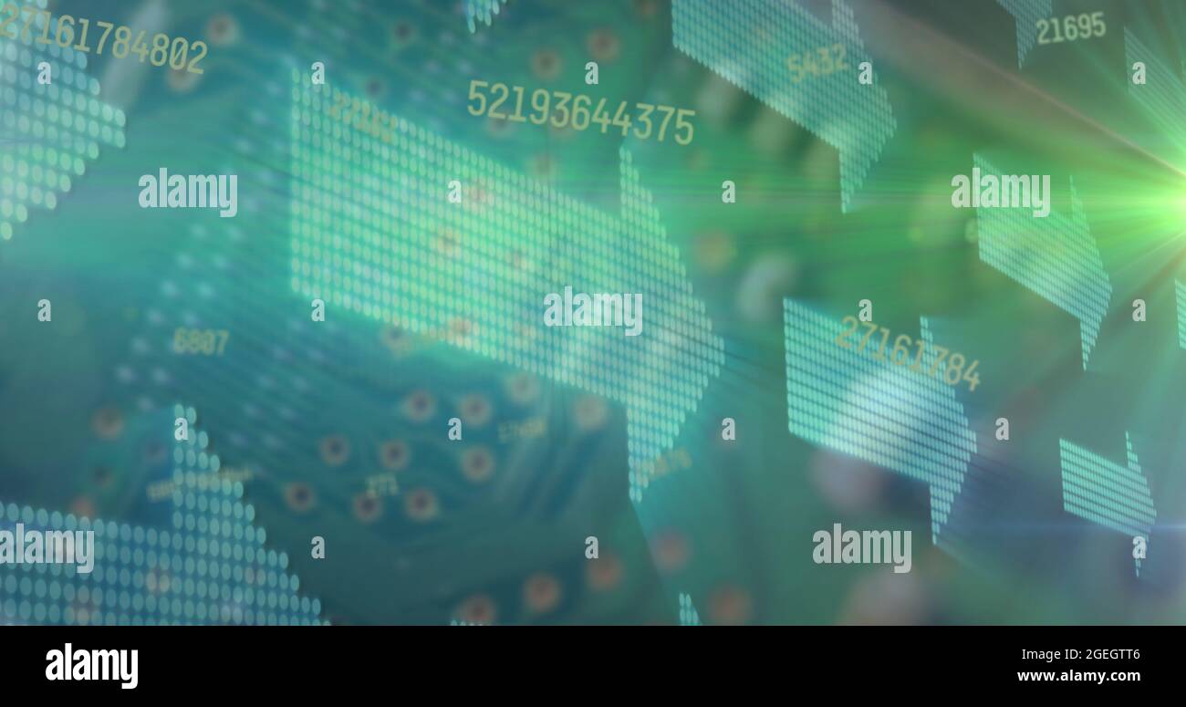 Multiple changing numbers floating against hi-res stock photography and images - Alamy