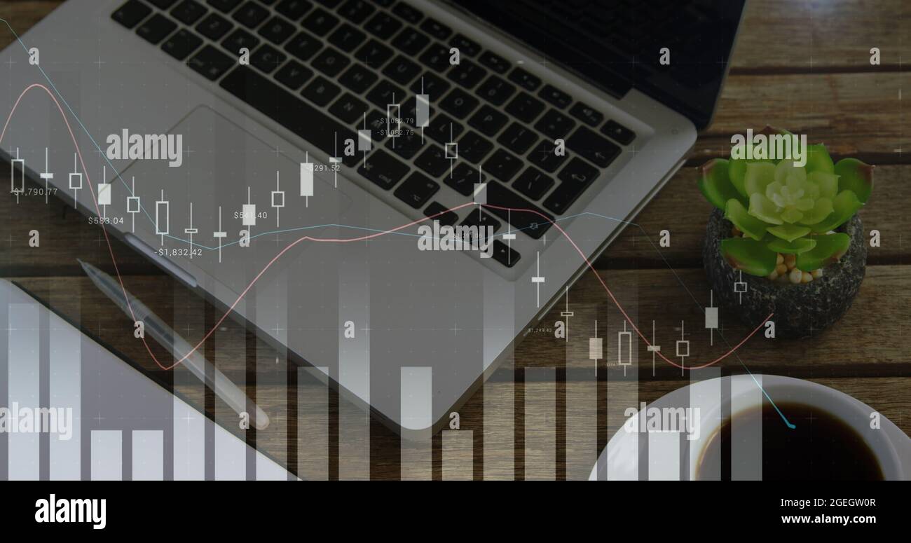 Work space and graphs 4k Stock Photo - Alamy