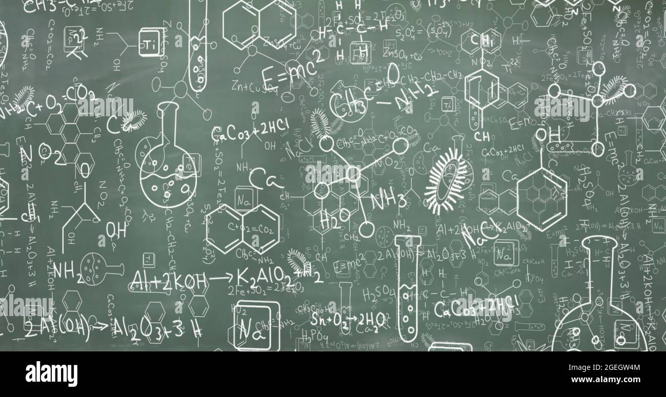 Image of mathematical and scientific drawings and formulae on ...