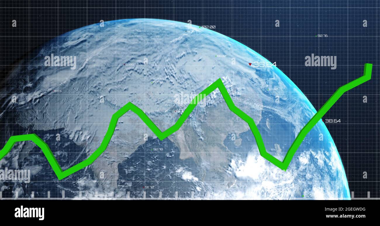 Statistics over earth Stock Photo - Alamy