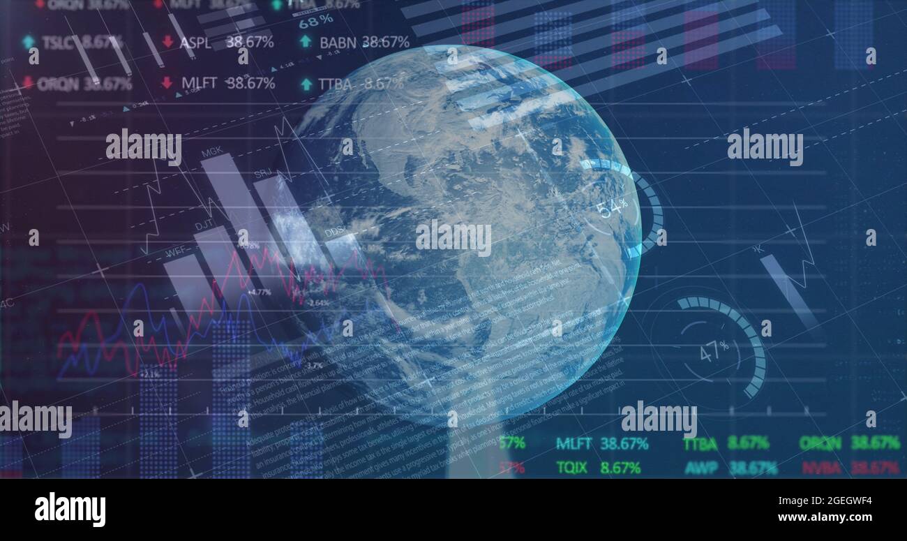 Mathematical equations over planet earth Stock Photo - Alamy