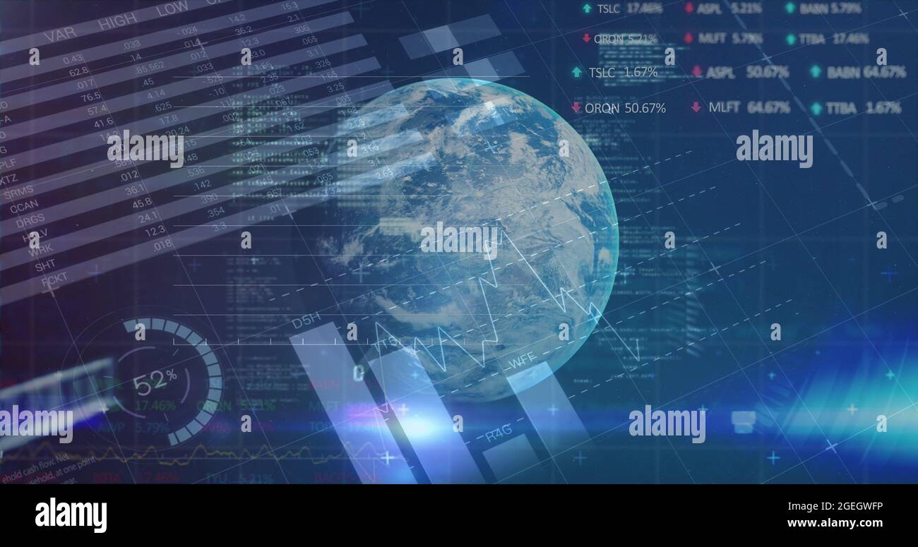 Mathematical equations over planet earth Stock Photo - Alamy