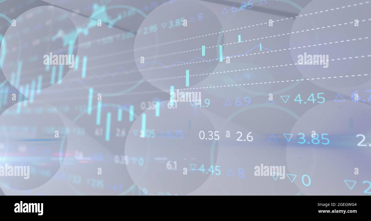 Image of financial data processing and statistics recording Stock Photo ...