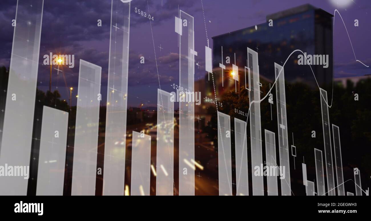 Graphs and statistics moving 4k Stock Photo - Alamy
