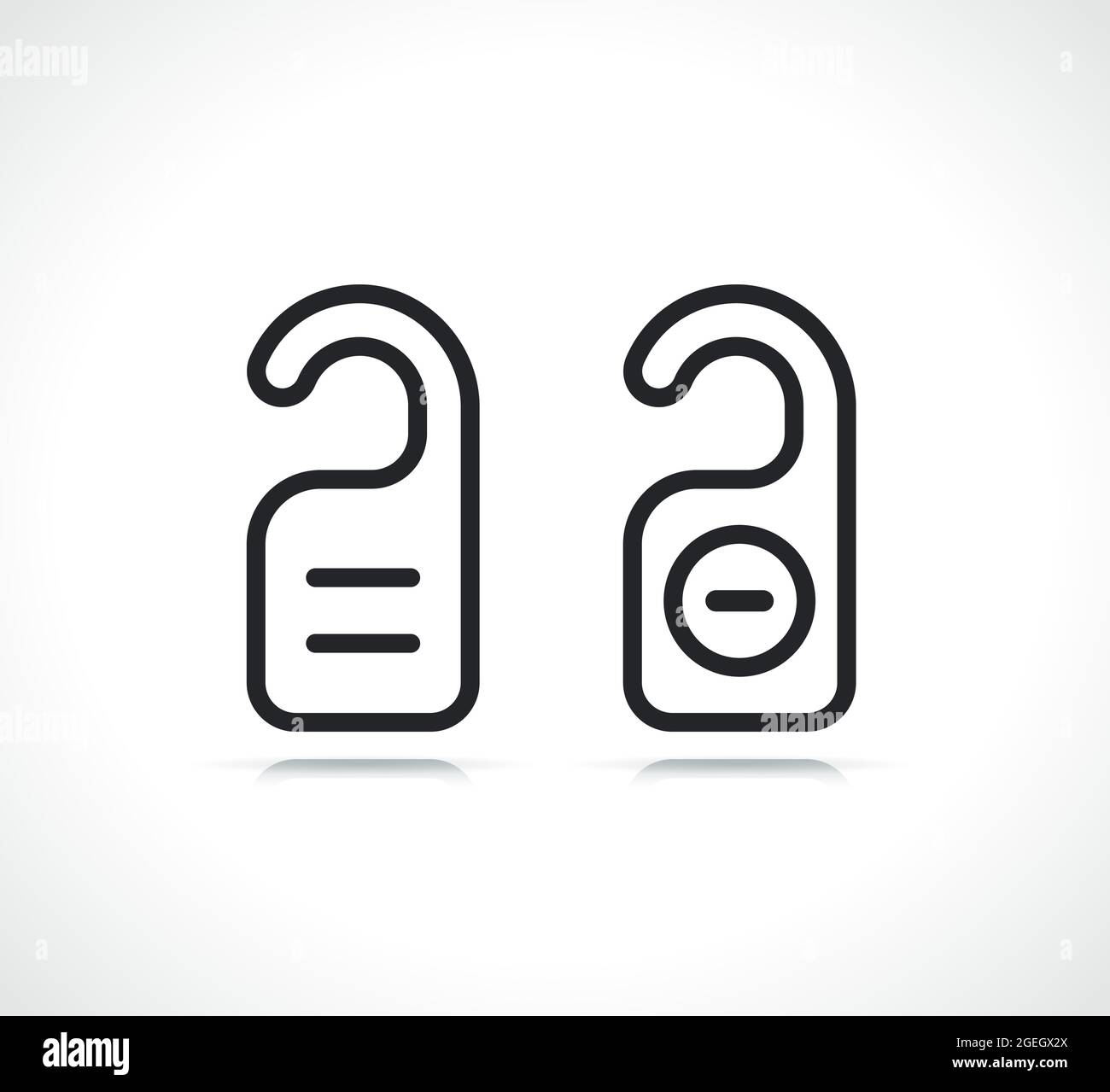hotel door hanger thin line icon isolated Stock Vector Image & Art - Alamy
