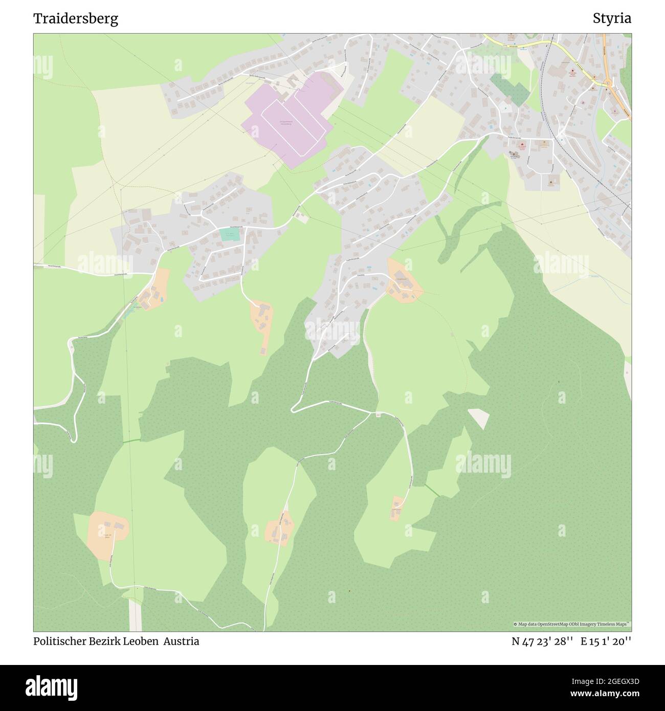 Leoben map Cut Out Stock Images & Pictures - Alamy