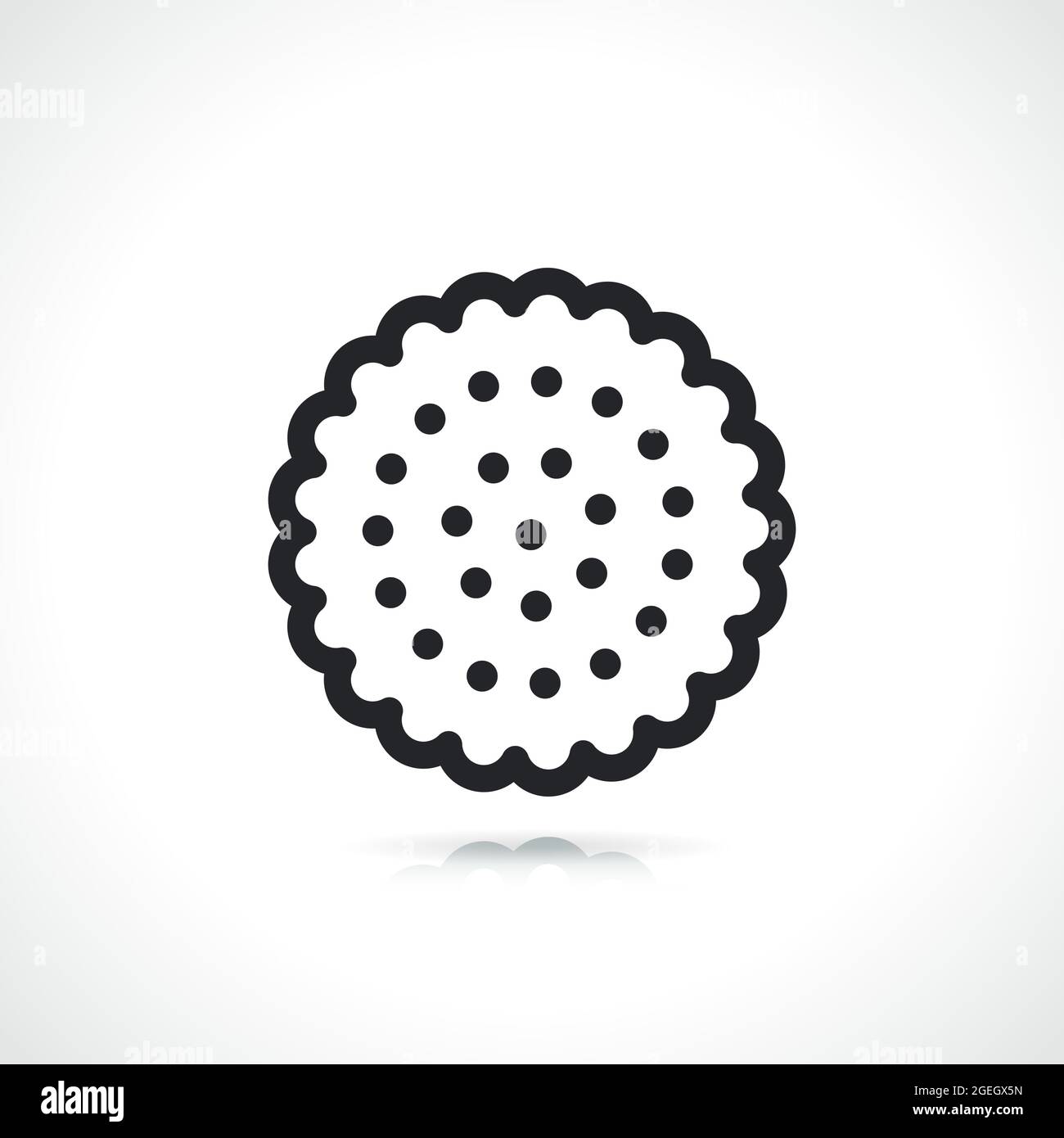 cookie black and white icon isolated design Stock Vector Image & Art ...